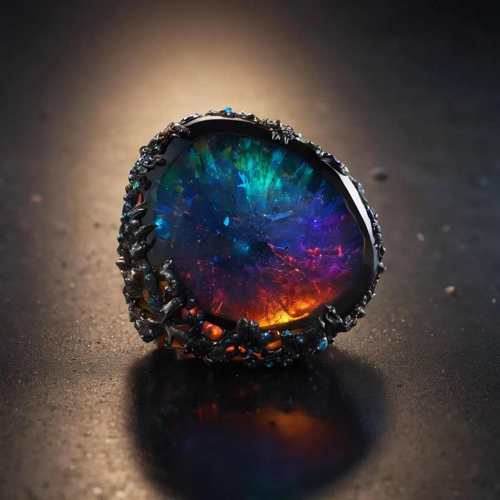 Discovering the Depths of Raw Black Opal Stone